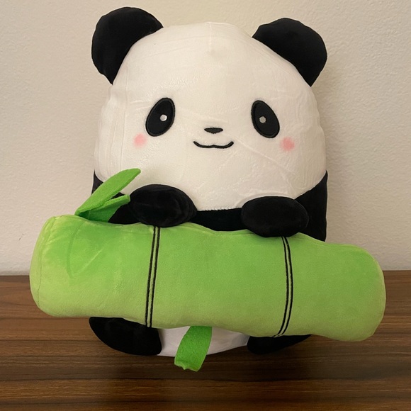 Toys | Takashoji 14 Inch Panda Holding Big Bamboo Plushie Round1 Brand New | Poshmark